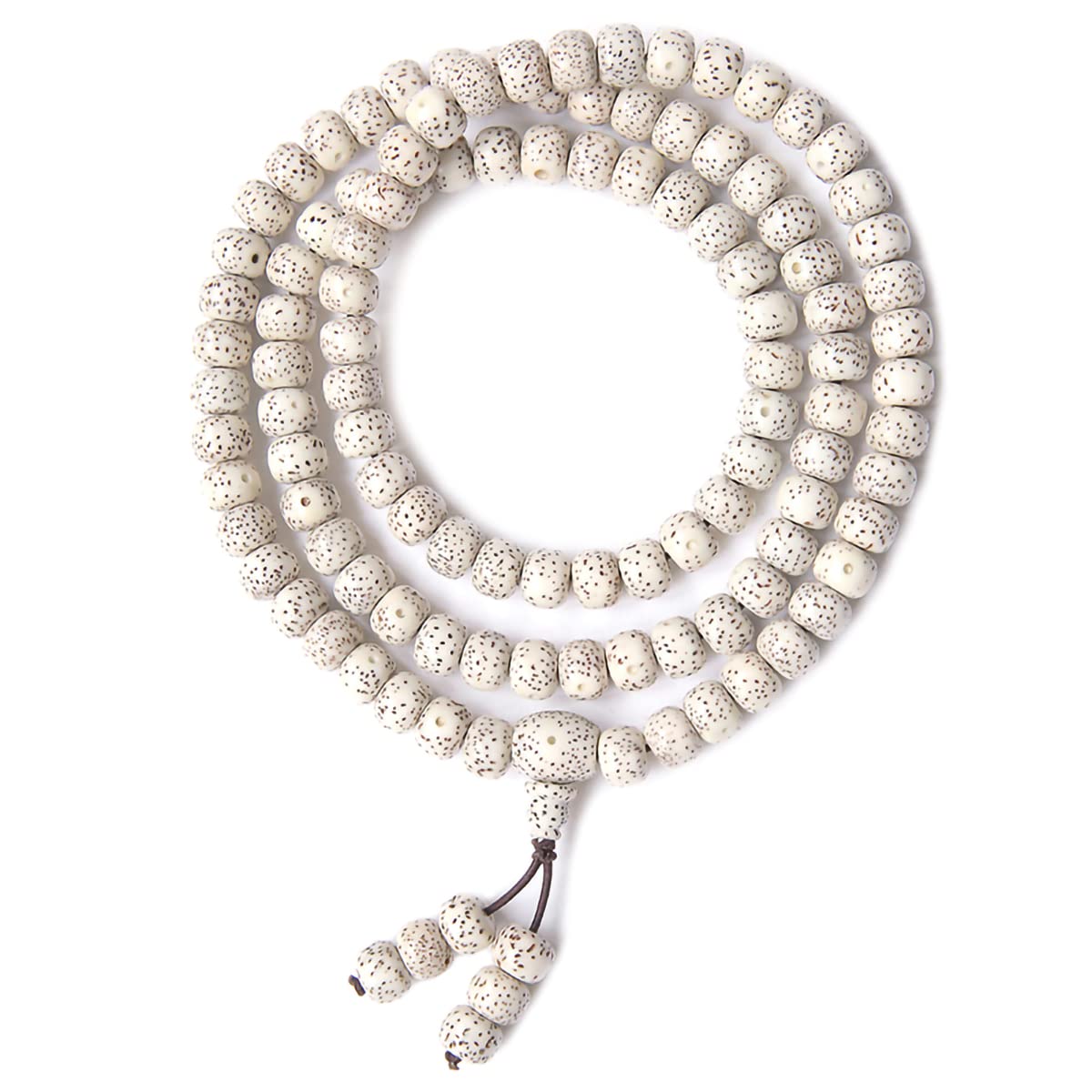 FAZOVIN Handmade Unisex 108 Beads Tibetan Bodhi Seed Mala Necklace Wrap Bracelet Pure Bodhiseed Necklace