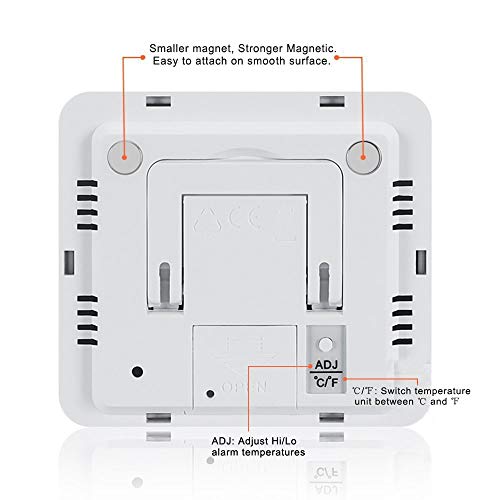 Fridge Thermometer Refrigerator Thermometer Digital Freezer Room Thermometer Fridge Freezer Thermometer with Hi Lo Alarm and Max Min Memory