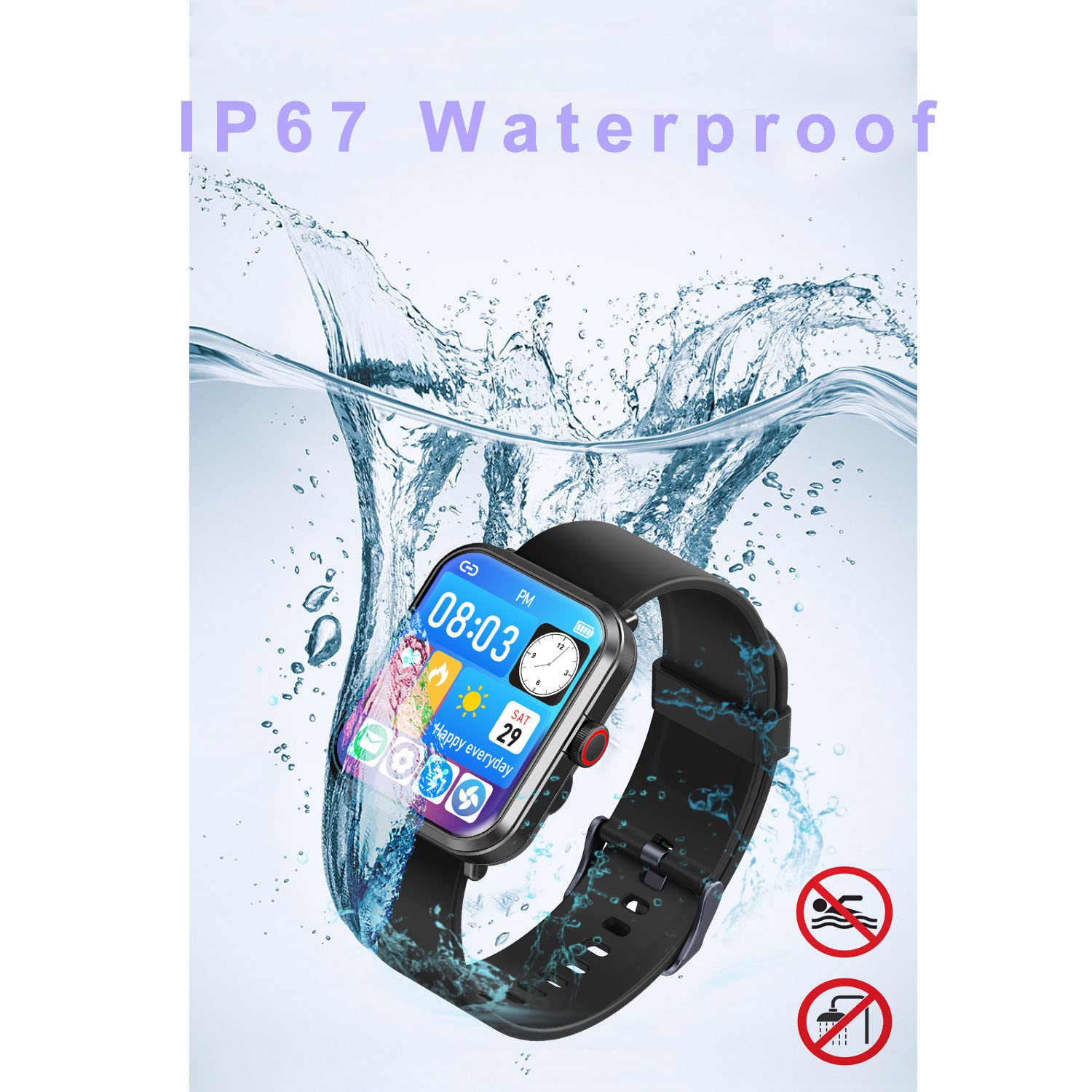 Hold Young Smart Watch with Earbuds 2 in 1 Bluetooth Smart Watch for Android iPhone TWS Smartwatch with Heart Rate Blood Pressure Phone Call for Men Women