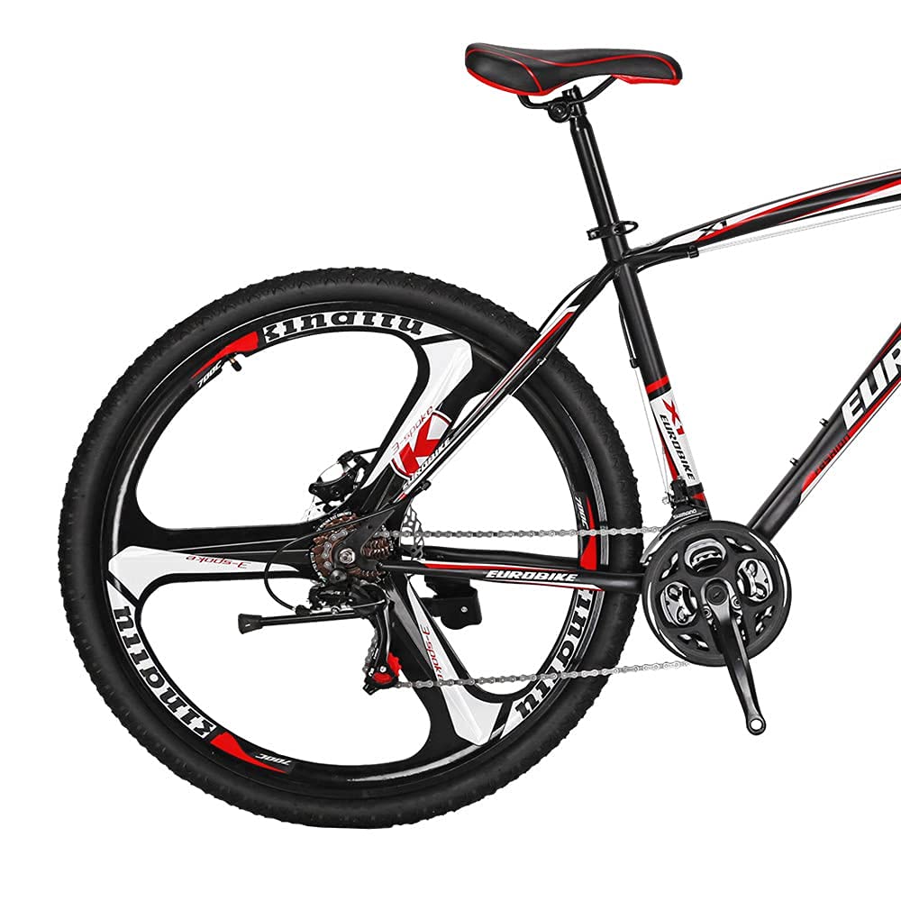 EUROBIKE 27.5inch Mountain Bikes 3 Spoke Mag Wheel (X1 Black-red)