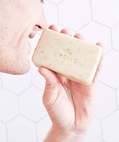 Cremo Bourbon & Oak Exfoliating Body Bars (3-Pack) - A Sophisticated Blend of Distiller’s Spice, Fine Bourbon and White Oak