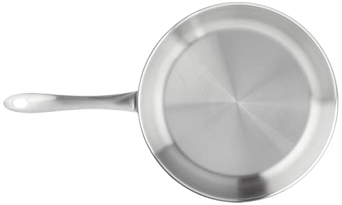 Fissler 081-353-28-100 Frying Pan, 11.0 inches (28 cm), Gas Stove/Induction Compatible, Oven Safe, All Stainless Steel, Silver