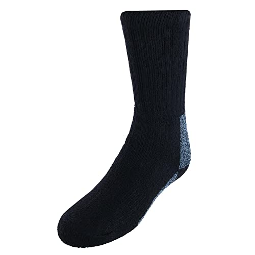 CTM® Kid's Wool Blend Crew Socks (2 Pack), Black