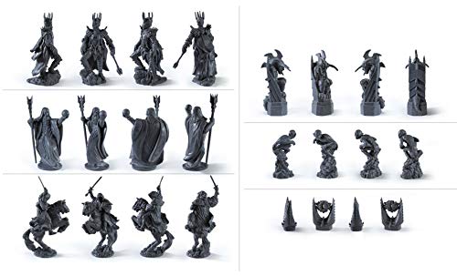 The Noble Collection The Lord of The Rings - Chess Set: Battle for Middle-Earth,Black