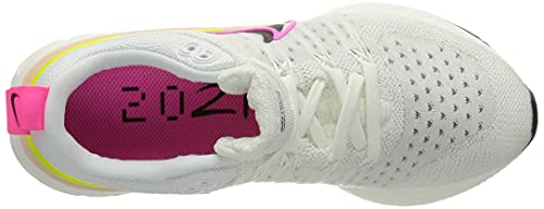 Nike Womens React Infinity Run FK 2 Running Trainers DJ5396 Sneakers Shoes (UK 6.5 US 9 EU 40.5, White Black sail Pink Blast 100)