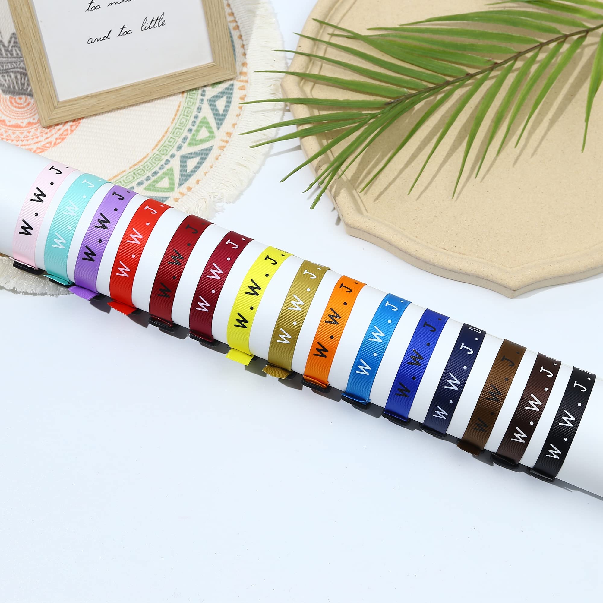 FINREZIO 30Pcs WWJD Bracelets What Would Jesus Do Woven Wristbands for Men Women Religious Christian W.W.J.D Bracelet for Fundraisers