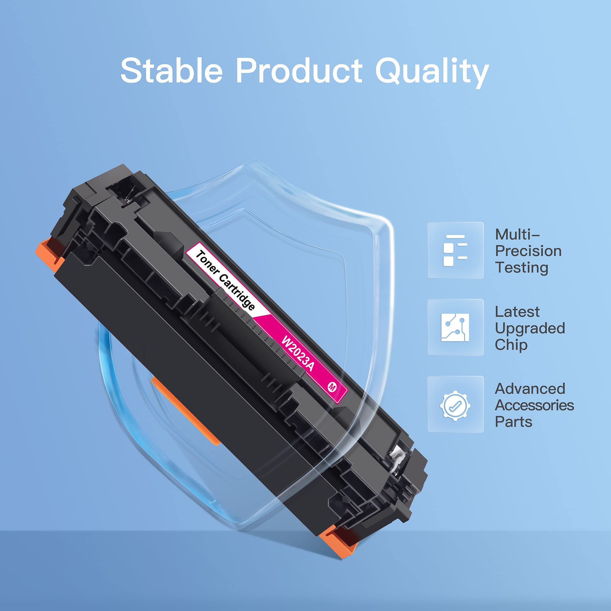GPC ImageFlex Compatible 414A 414X Toner Cartridge Replacement for HP 414A 414X W2020A Compatible with Color Laserjet Pro MFP M479fdw M454dw M454dn M479fdn Printer(4 Pack)
