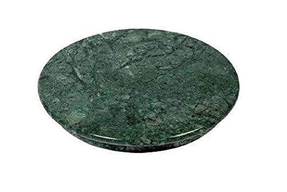 Imagine mart Indian Green Marble Roti Maker With Wooden Belan Size 9 inches/Marble Chakla 10 Inch Diameter With Belan (Green Marble Chakla With Belan)