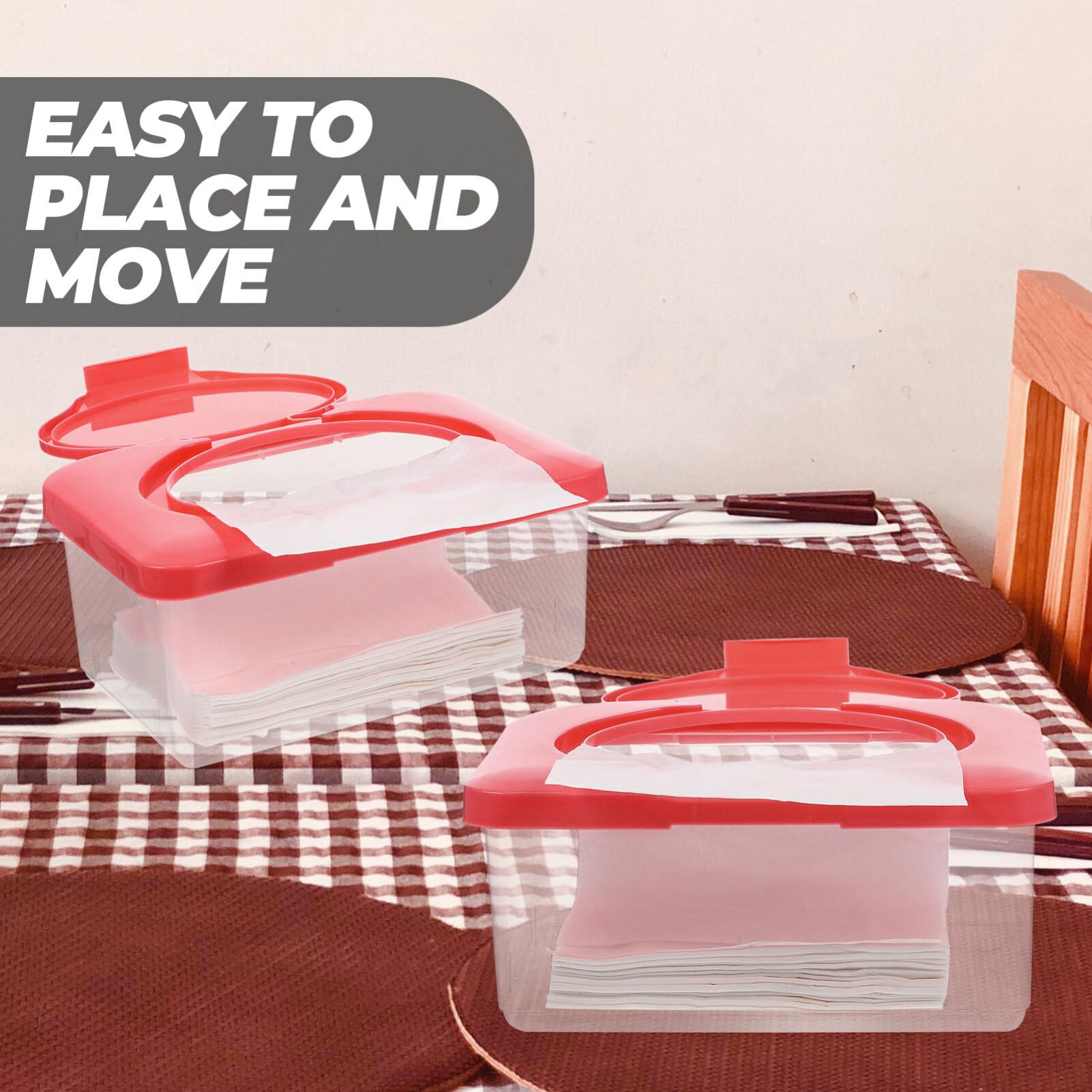 GLEAVI 3Pcs Wipes Dispenser Container Wet Wipes Storage Box with Lid Baby Wipe Case Holder for Keeping Wipes Fresh Home Office Desk B