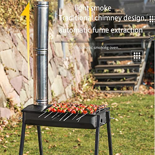 DADHI BBQ Grill Household Charcoal Grill Tool with Offset Smoker Removable Legs,for Patio Backyard Picnic Camping