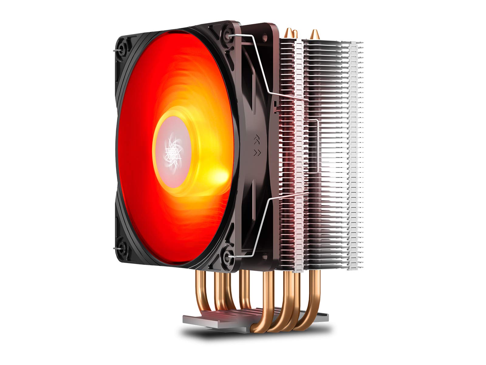 DEEP Cool GAMMAXX400V2 Red CPU Air Cooler with 4 Heatpipes, 120mm PWM Fan and Red LED for Intel/AMD CPUs (AM4 Compatible) (DP-MCH4-GMX400V2-RD)