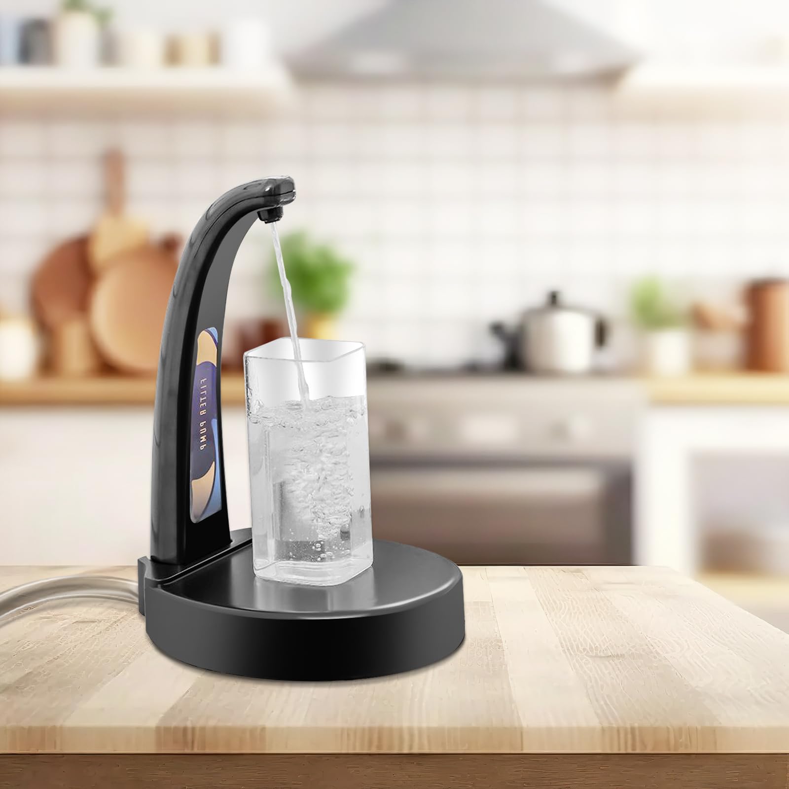 Gravity Sensor Desktop Water Dispenser for 1-5 Gallon Bottle, Drinking Water Table Pump for 5 Gallon Jug, USB Charging Battery Powered Water Dispenser