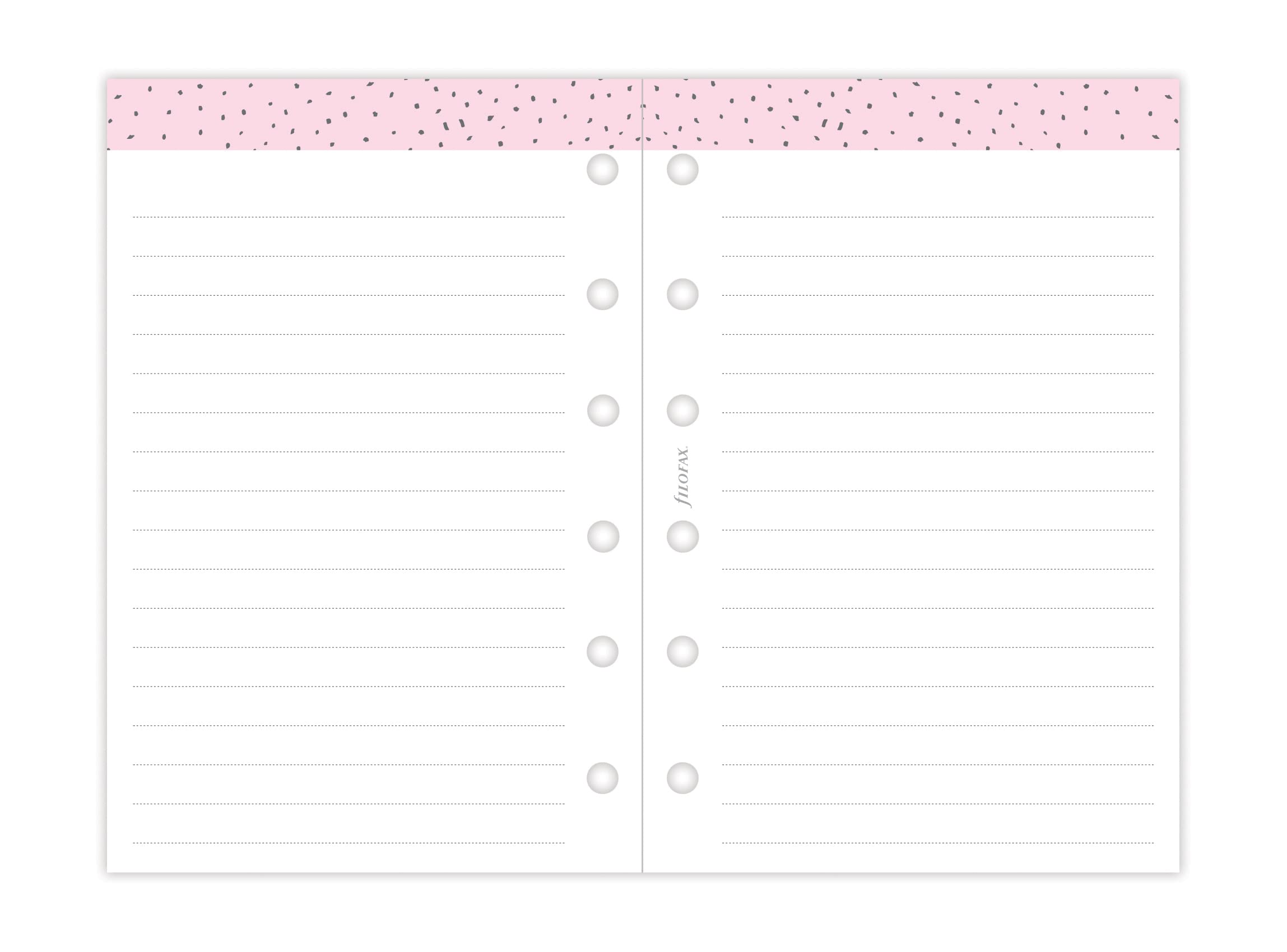 Filofax Pocket Confetti Week to View Diary, organizer diary, 2023, diary refill, calendar, White