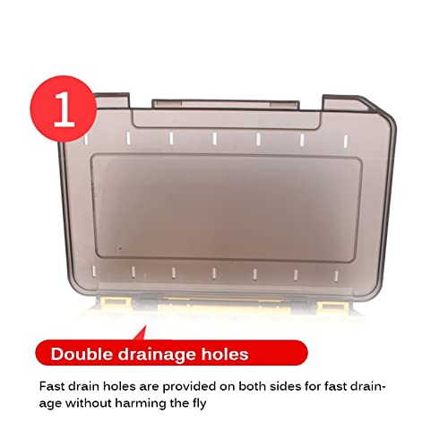 Fishing Box Compartments Fishing Accessories Lure Hook Boxes Storage Double Sided High Strength Fishing Tackle Box (S)