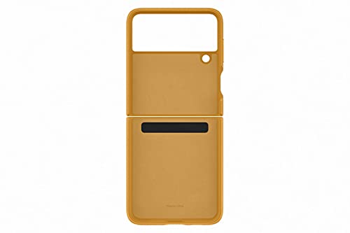 SAMSUNG Galaxy Z Flip3 Leather Cover - Official Case - Mustard