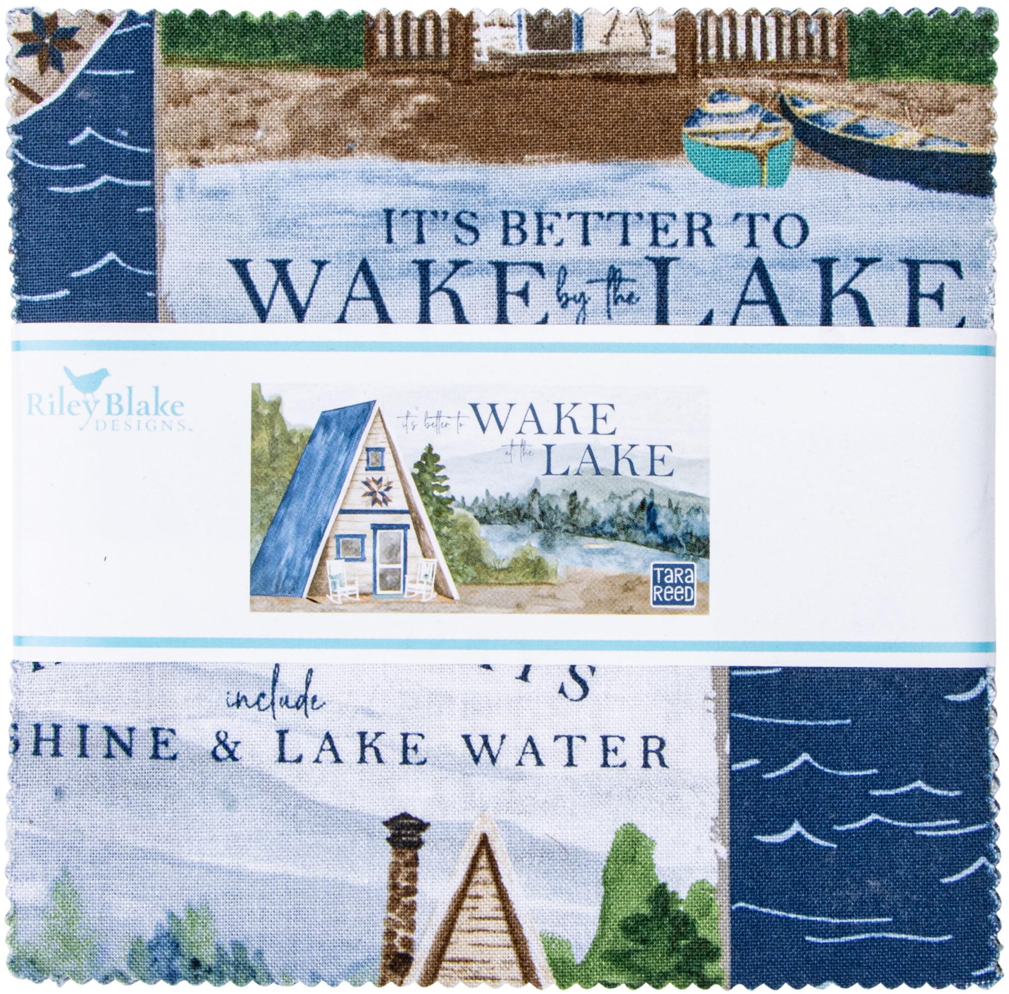 Tara Reed Wake at the Lake 5" Stacker 42 5-inch Squares Charm Pack Riley Blake Designs 5-14890-42