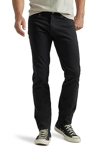 Lee Men's Extreme Motion Slim Straight Jean Black 36W x 30L