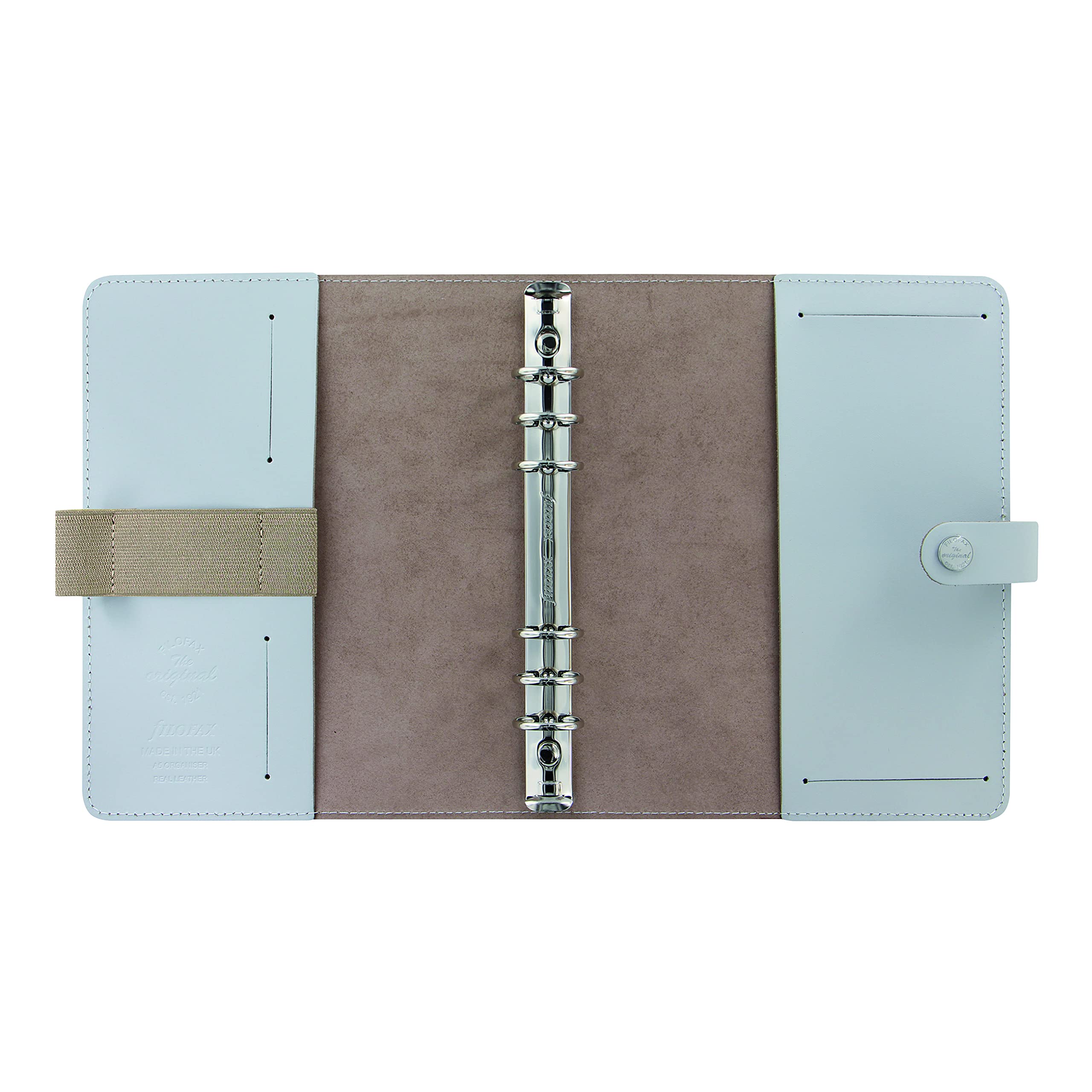 Filofax The Original Organizer, A5 Size, Stone - Leather, Six Rings, Week-to-View Calendar Diary, Multilingual, 2022 (C026067-22), 5.75 inches X 8.25 inches