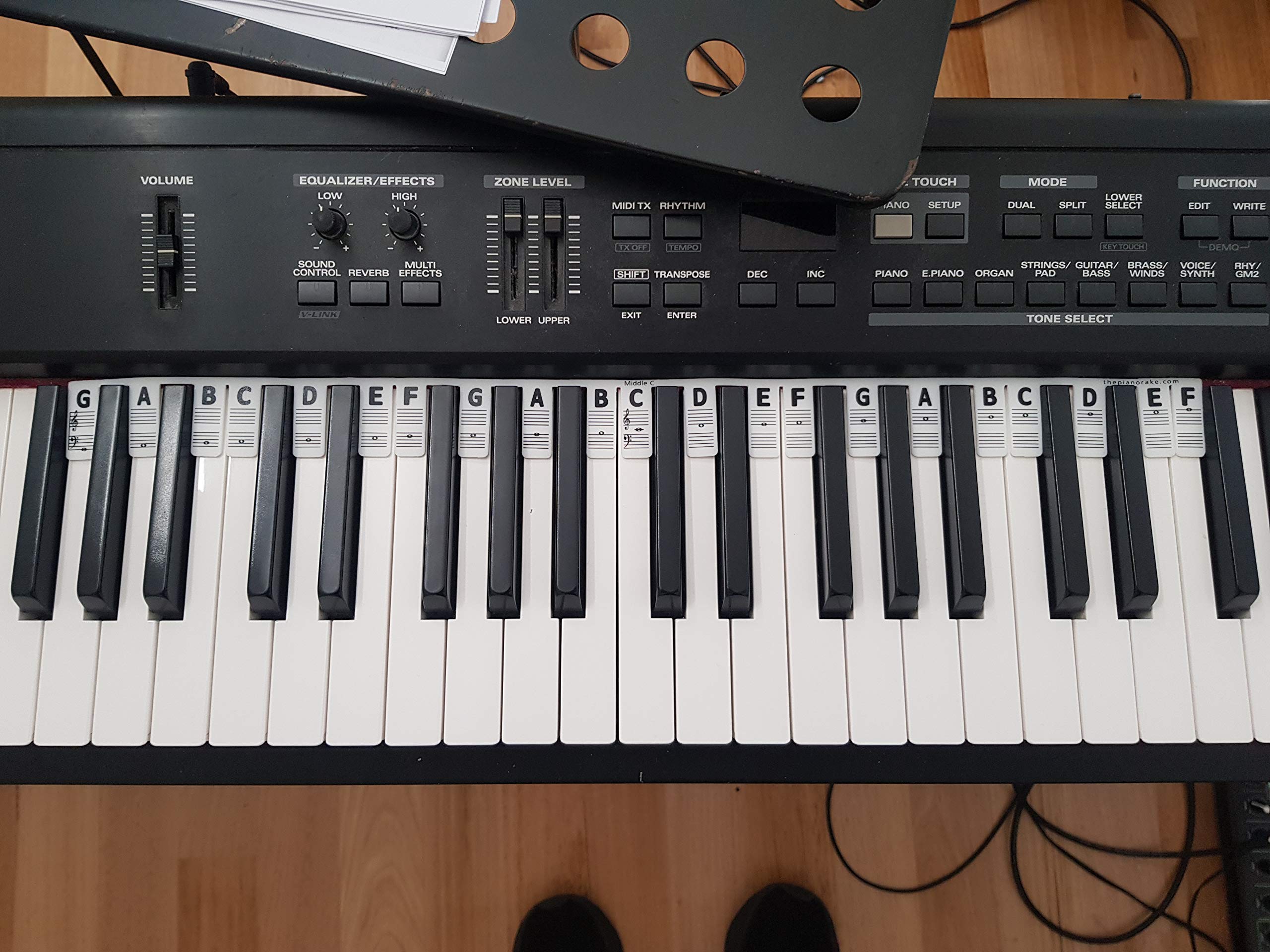 The Piano Rake (Piano Guide) | Learn Notes Instantly | Ultimate Accessory | Better Than Messy Stickers | Fits All Full-Size Key Pianos & Keyboards | 35 Key Length Shows Grand Stave