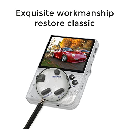 RG35XX Classic Video Game Handheld Game Console 3.5 inches IPS Screen Mini Game Player with Linux Garlic OS 64G TF Card Built-in 6800+ Games, Support Gamepad and HDMI Output TV