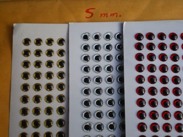 Fishing Tackle Lure 756 PCS/3D 5MM Gold,Silver,RED Holographic Lure Eye/Fly Tying JIGS/Craft Desing