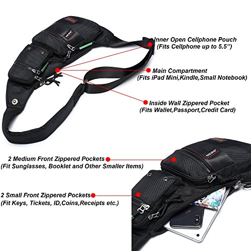 NICGID Sling Bag Chest Shoulder Backpack Crossbody Bags for Men Women