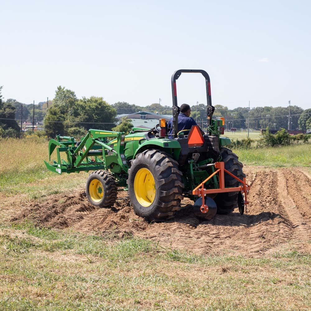 Titan Attachments 3 Point 48" Adjustable Disc Bedder Fits Cat 1 Tractors, Quick Hitch Compatible, Cultivator Garden Bedder and Hiller Attachment, 16" Disc Blades for Outdoor Field Work