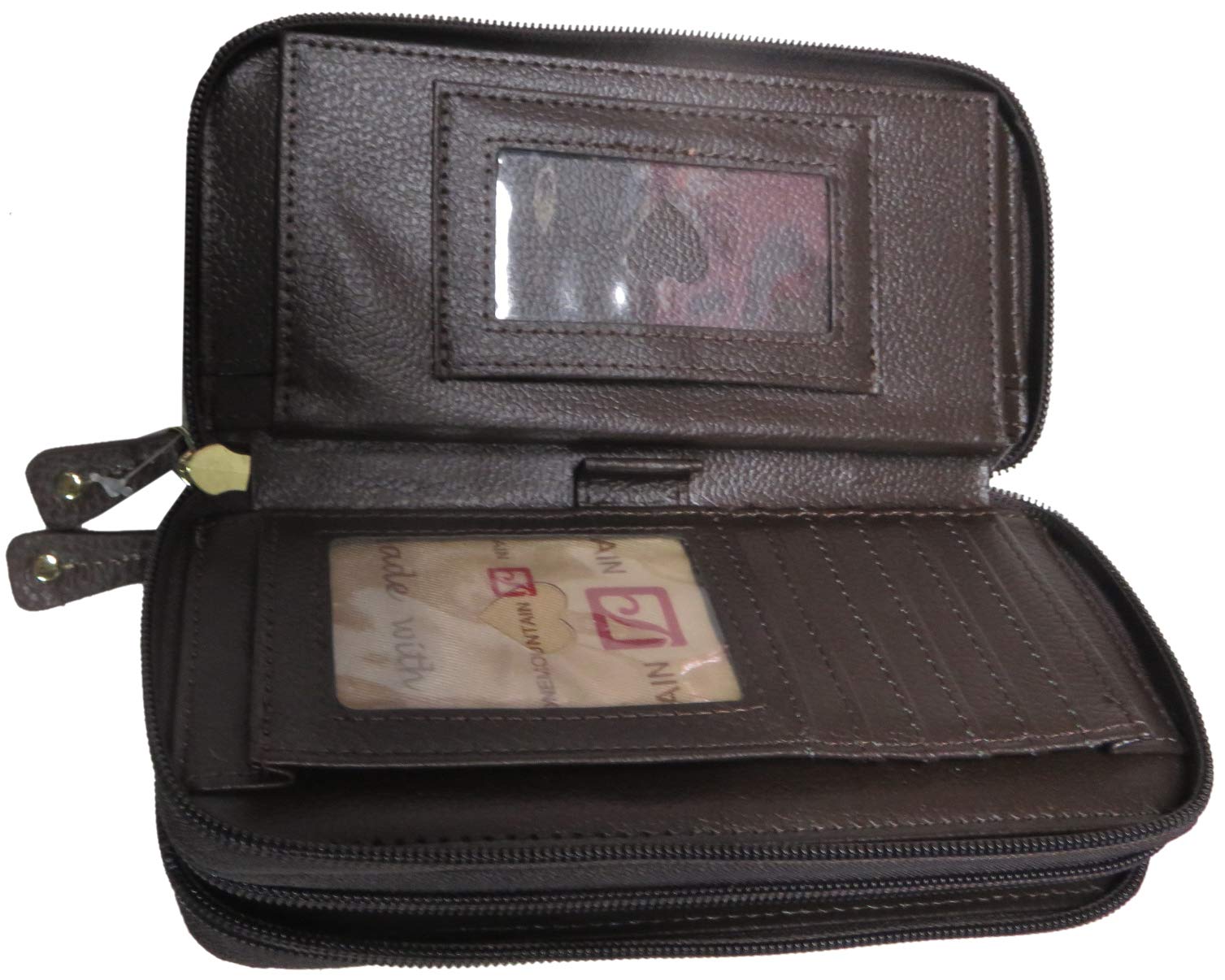 Stone Mountain Cornwell Leather Checkbook Wallet Cognac Brown