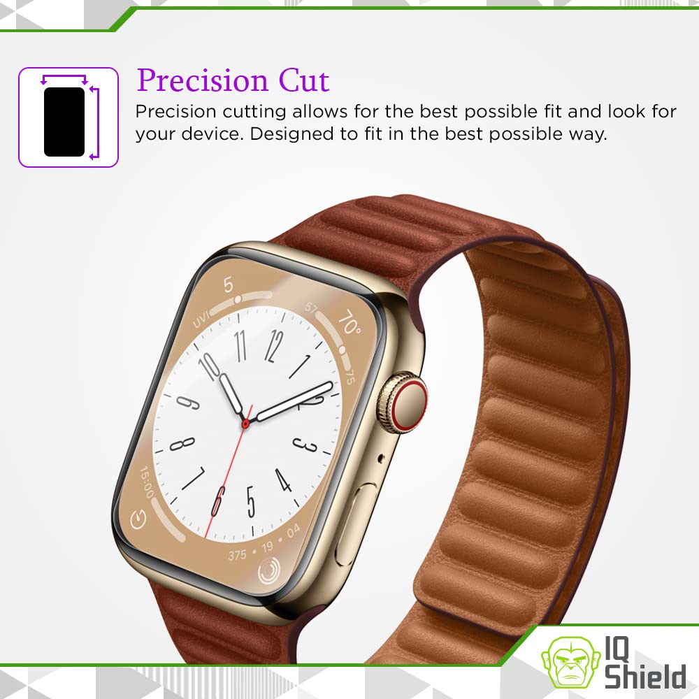 IQShield Matte Screen Protector Compatible with Apple Watch Series 8 (45mm)(6-Pack) Anti-Glare Anti-Bubble TPU Film