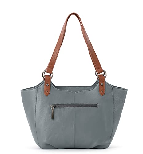 The Sak Womens Bolinas Leather Satchel, Dusty Blue, One Size US