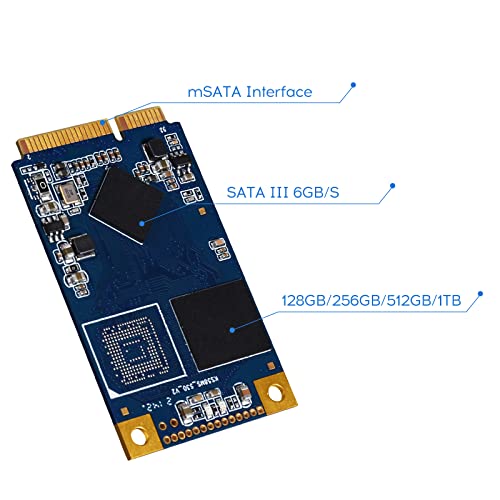 ROGOB 256GB mSATA SSD SATA III 6Gb/s Small Form Internal Solid State Drive Mini Hard Disk for Ultrabook Desktop PC Laptop (30 x 50mm)
