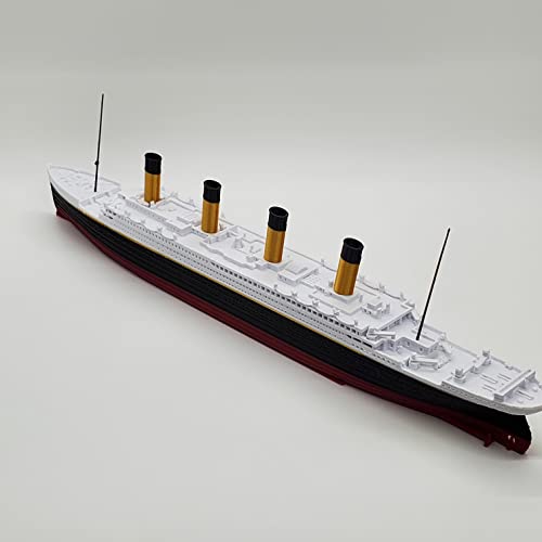 RMS Titanic Model 1 Foot in Length w/Floating Iceberg Model Included, White, 1 FT LONG