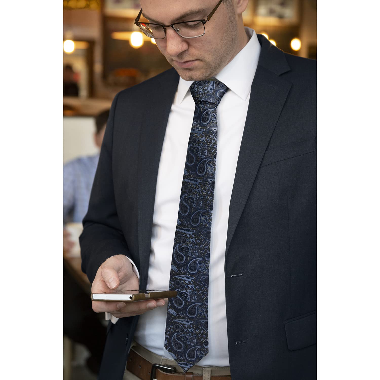 Cufflinks Inc. Vader Paisley Blue and Gray Men's Tie