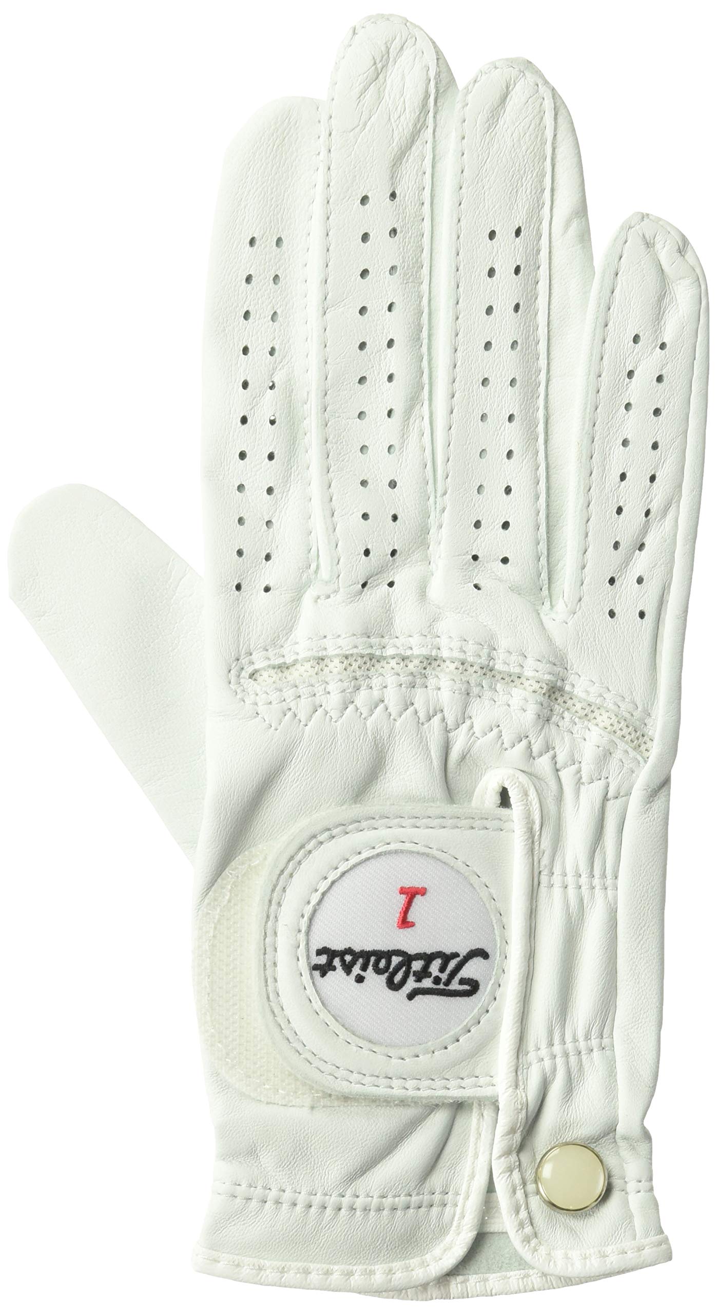 Titleist Perma Soft Golf Glove Womens Reg RH Pearl, White(Large, Worn on Right Hand)