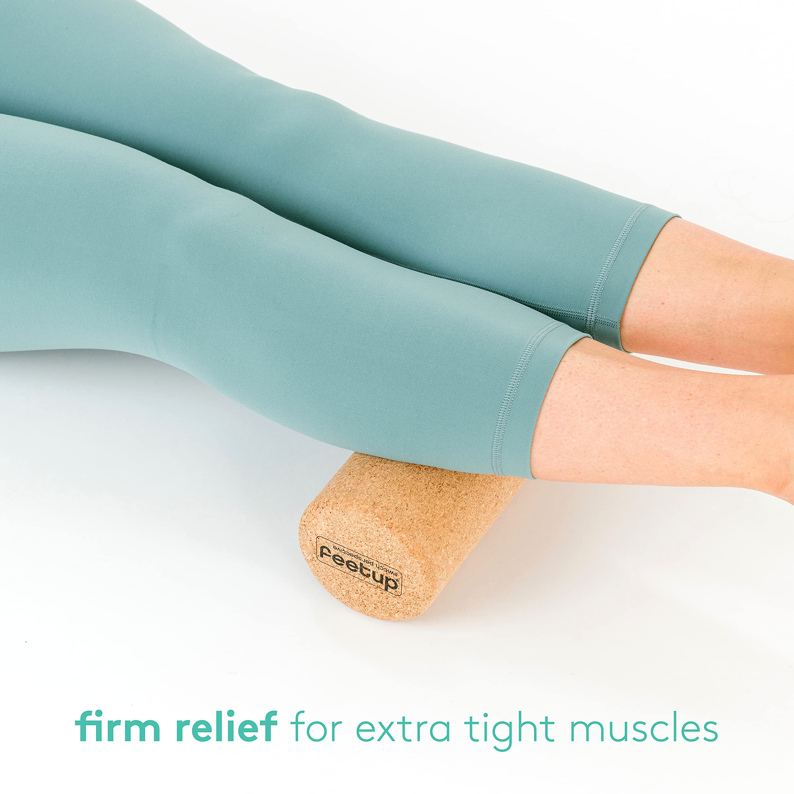 FeetUp - Cork Back Roller, Massage Roller for Neck, Back & Legs, Muscle Roller for Deep-Tissue Massage, Alternative to Foam Roll or Massage Ball Roller, Must-Have Roller Massager, Medium