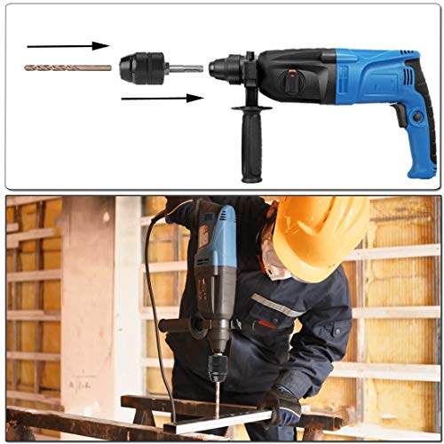 Hymnorq 1/2-20UNF Keyless 1.5-13mm 3-Jaw Drill Chuck with SDS Plus Shank Adaptor, Full Metal Body, Fit Rotary Hammer and Hammer Drill, to Hold Bits from 1/16 Inch to 1/2 Inch