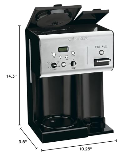 Cuisinart Plus 12-Cup Hot Water Coffee Maker, Black/Stainless
