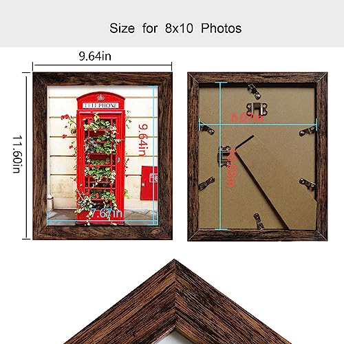 SESEAT 8x10 Picture Frame Rustic Brown, Display Pictures for Wall and Tabletop, 1 Pack