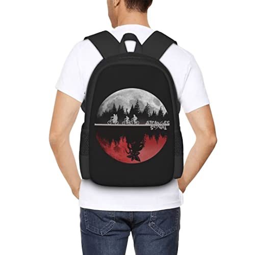 Jinke Stranger Laptop Backpack Lightweight Large Capacity Travel Laptop Backpack for Women Men Stranger Movie Fan Gift
