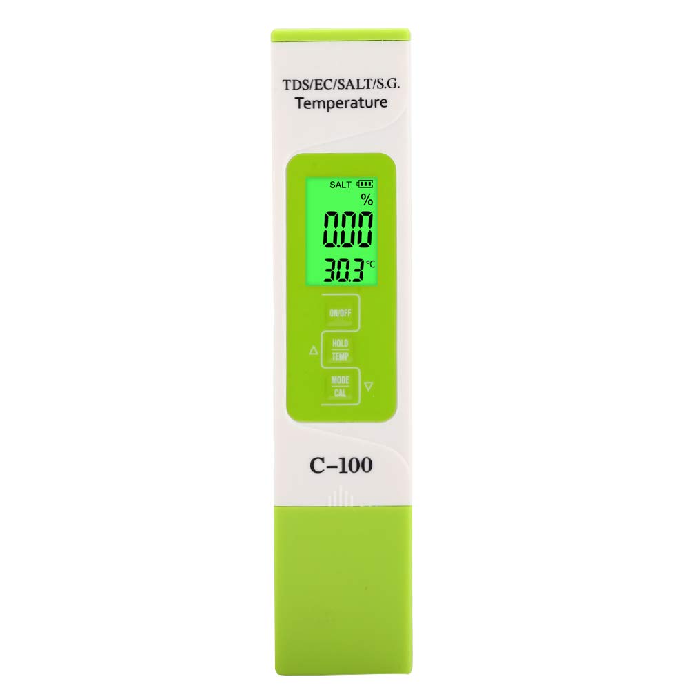 Honio Water Quality Tester, High Sensitivity Simple Operation Salinity Tester Long Service Life Wide Application Range for Water Test