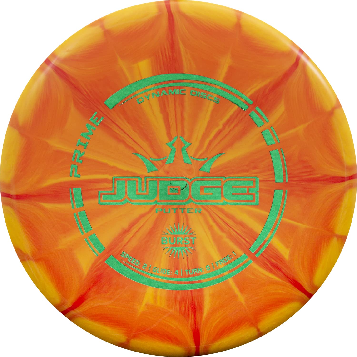 Dynamic Discs Prime Burst Judge Disc Golf Putter, Men and Women Frisbee Golf Putter, 170g Plus, Beaded Throwing Frisbee Golf Putter, Stable Disc Golf Flight, Stamp Color Will Vary, Red/Pink