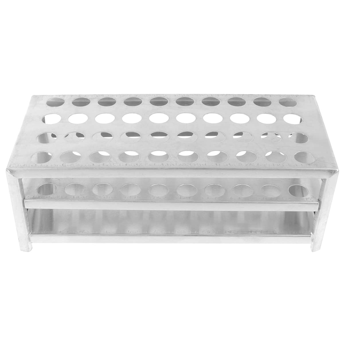 Test Tube Rack Aluminum Blood Collection Tube Holder - School Supply Equipment Storage Organizer for Laboratory (40x12.5)