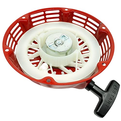 LUSQI Recoil Starter for Honda GX390 Lawn Mower Engines Motor, Pull Start Assembly for Honda GX340 Generator, Red Pull Starter for Honda Parts, 28400-ZE3-W01 28400-ZE3-W01ZA