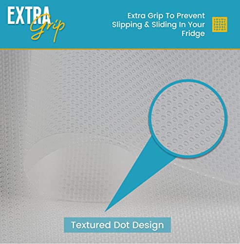 Refrigerator Liners for Shelves by Linda’s Essentials - Refrigerator Shelf Liners for Glass Shelves Protects Against Spills - Multi-Use Shelf, Drawer and Fridge Liners - BPA Free Clear