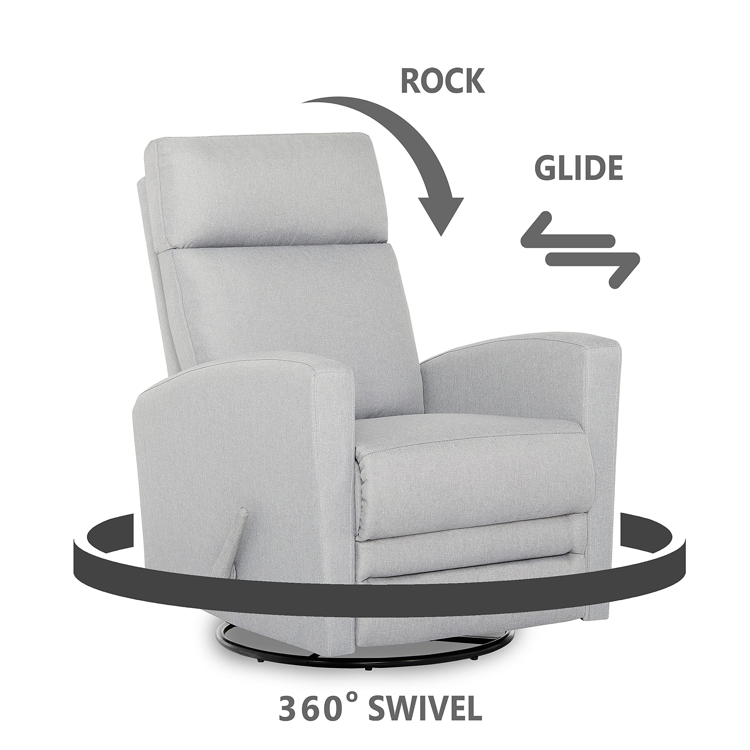 Dream On me Chatham Plus Swivel Glider,Grey