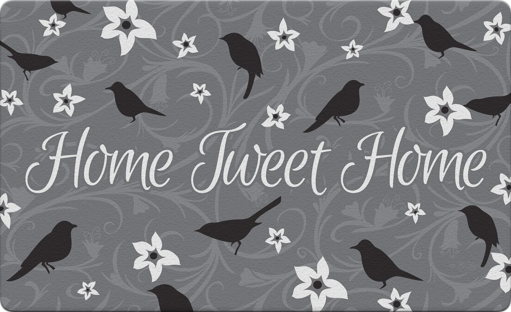 Toland Home Garden 800378 Home Tweet Home- Gray Bird Door Mat 18x30 Inch Outdoor Doormat for Entryway Indoor Entrance