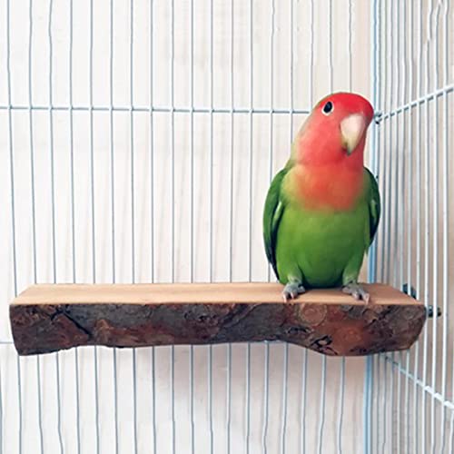 Natural Wooden Bird Perch Stand, Multi-Branch Hanging Perch Platform for Parrots, Cockatiels, Conures, Macaws, 7-8cm 15cm