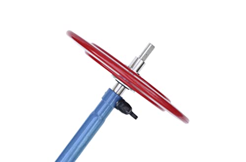 Ice Fishing Auger Stopper with Drill Bit Adapter (9"disc, fits up to 8" auger blades) for Cordless 20volt Lithium Battery Drills - Prevent Auger Blade from Slipping Beneath The Ice.