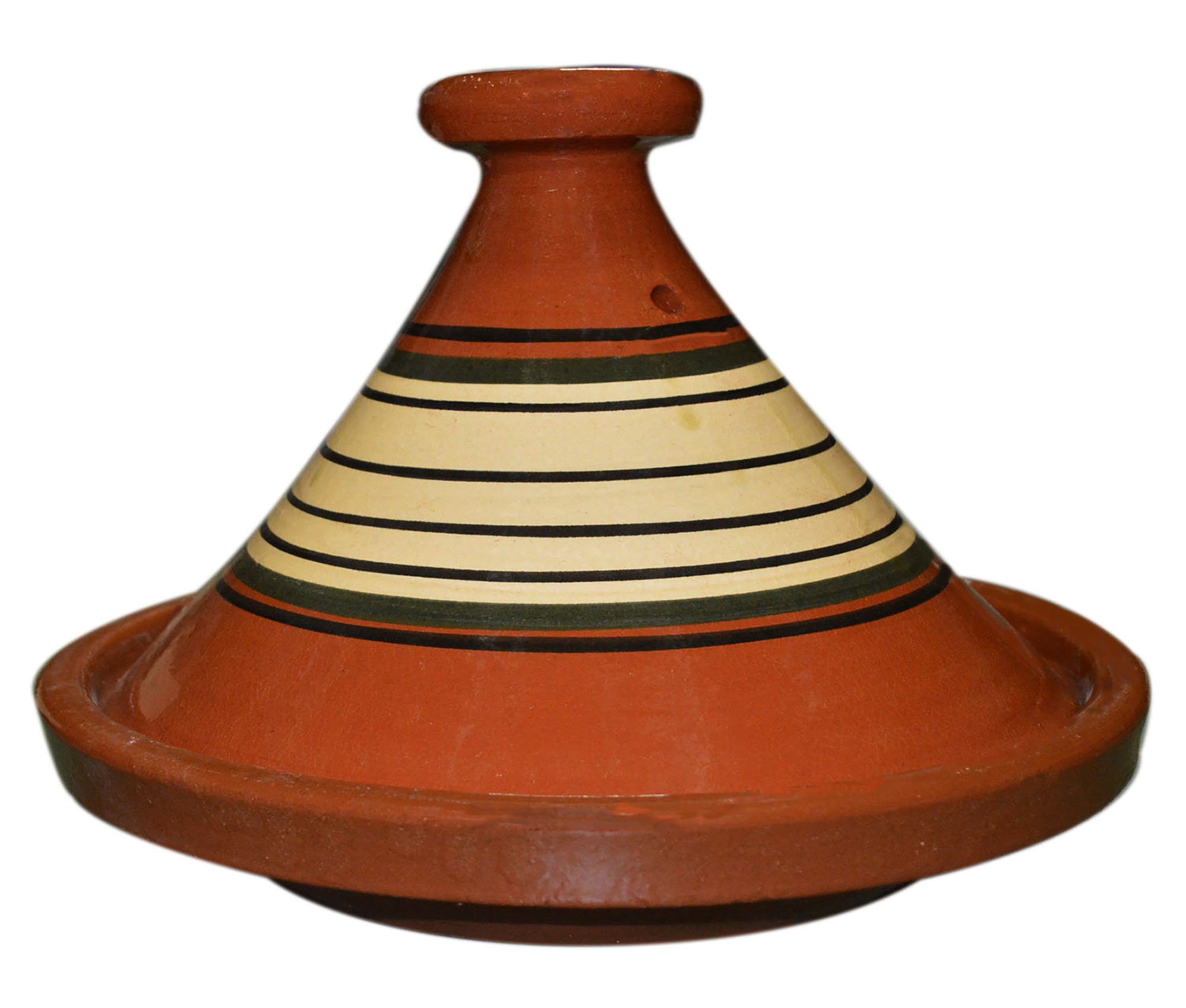 Moroccan Cooking Tagine Handmade Lead Free Safe Glazed Large 12 inches Across Traditional