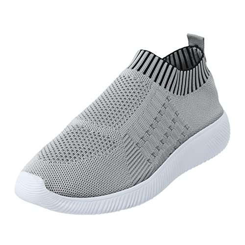 FASDNENDYS Fashion Summer Women Large Size Slip On Mesh Breathable Lightweight Comfortable Casual Womens Water Shoes Size 12 Grey